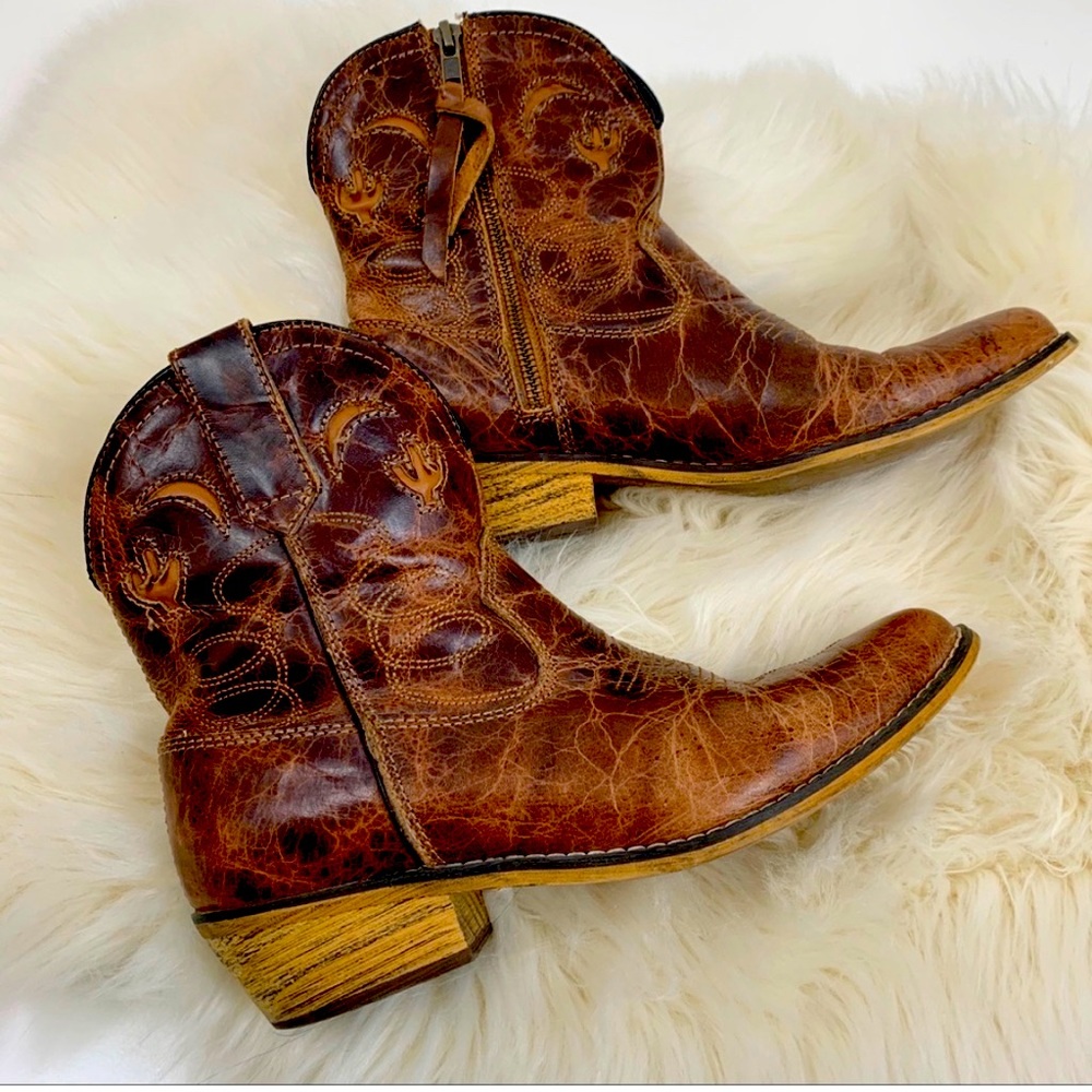 Dingo Leather Cactus Moon Desert Theme Boots - Gem